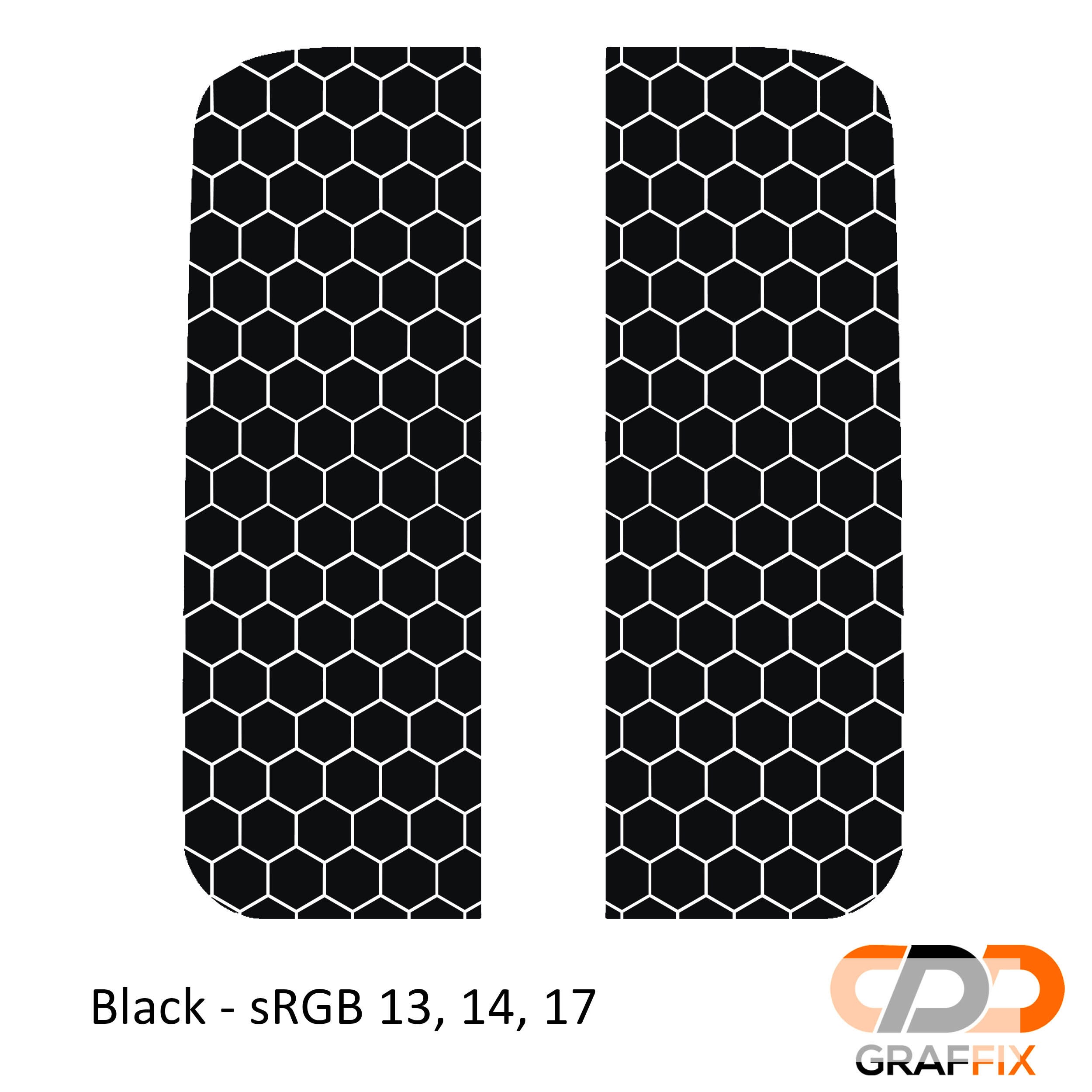 Honeycomb Hex Mesh Pattern Side Window Vinyl Decal Set - Fits 2018 ...