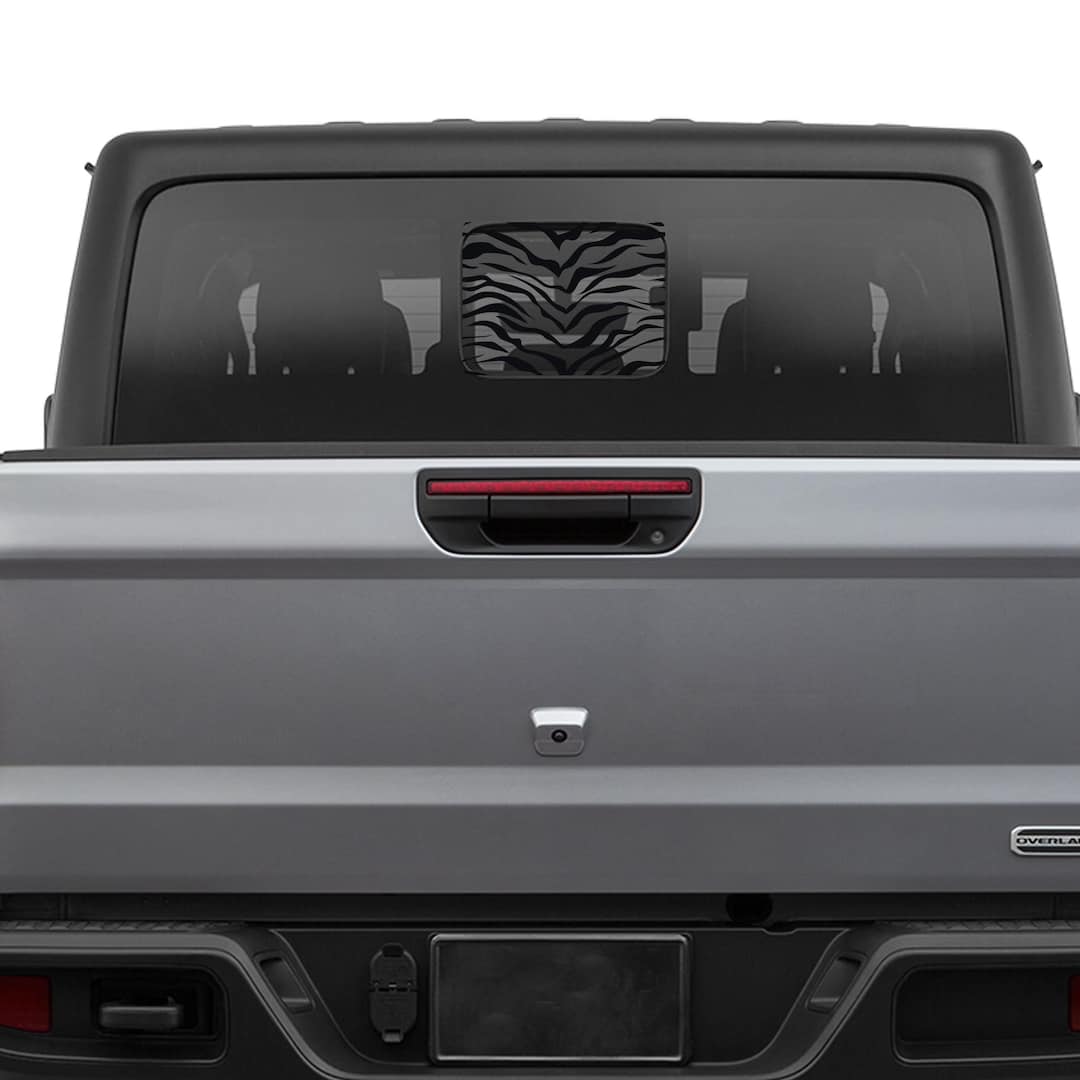 Tiger Print Vinyl Decal Rear Sliding Window Fits Jeep Gladiator 2020 ...