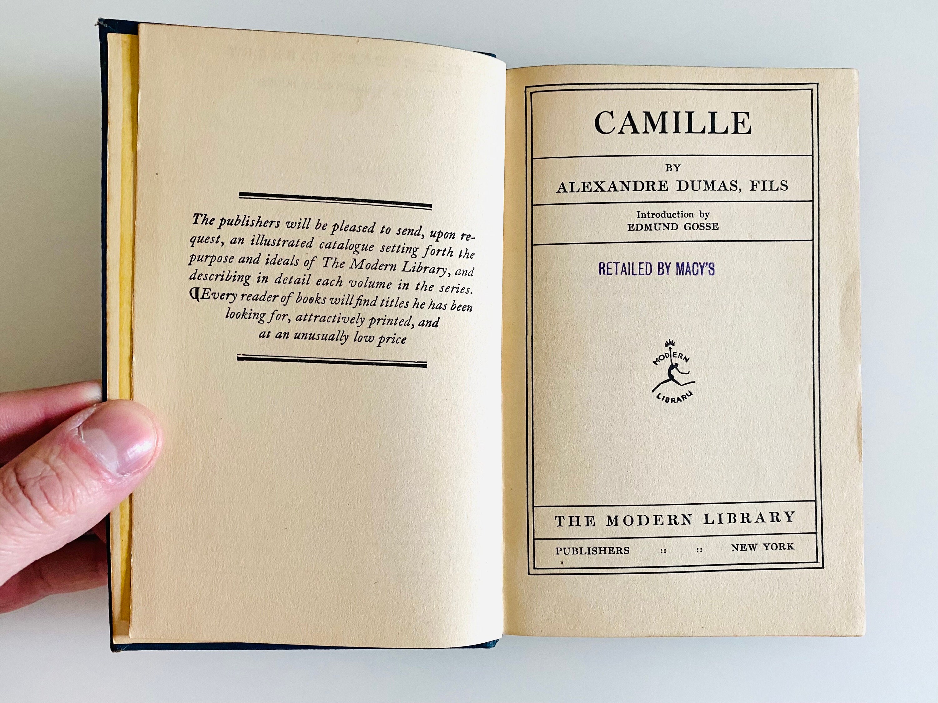 Camille by Alexandre Dumas Rare 1929 Modern Library Rare Books Antique ...