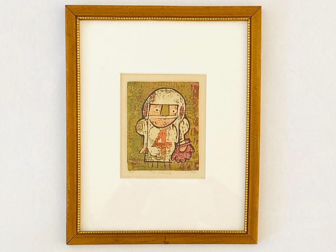 Al Robi (elvin Robichaud) - 'the Athlete' - Signed Numbered Linocut ...