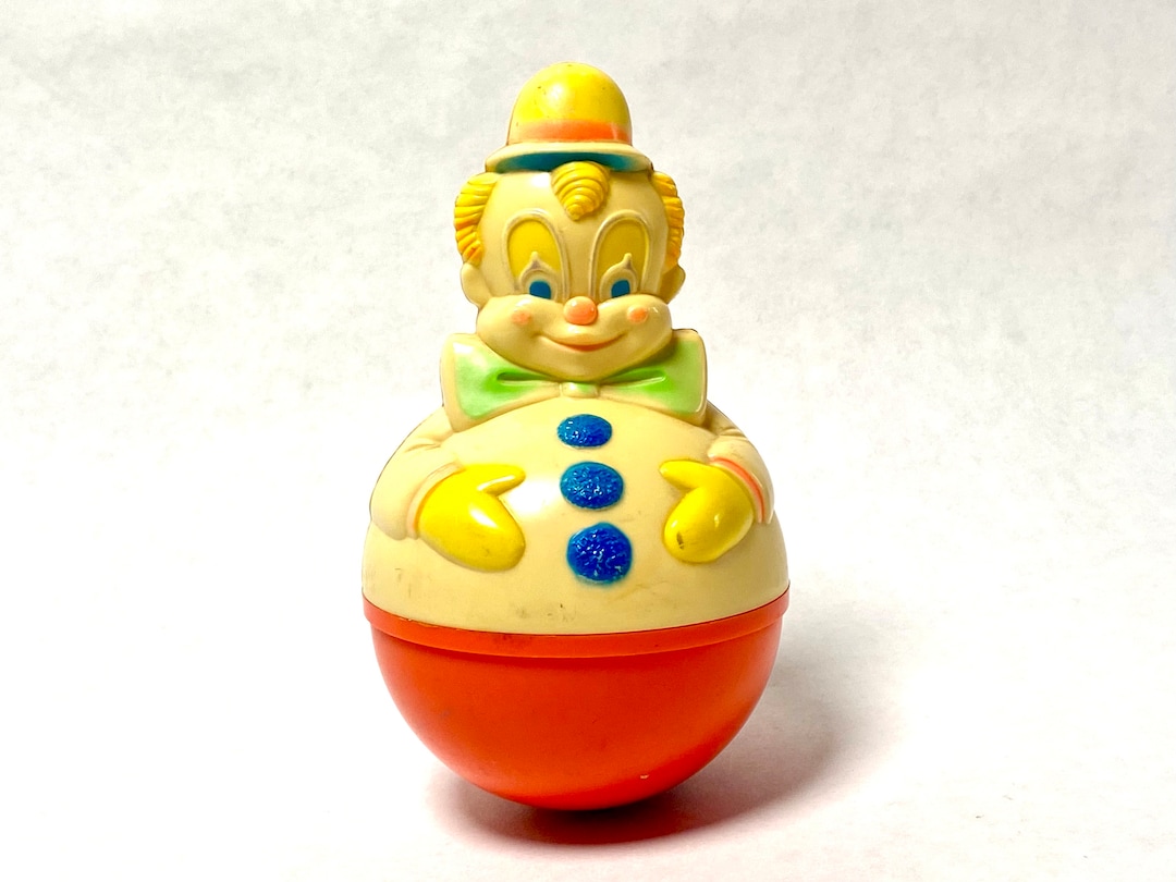 Vintage Sanitoy 1977 Wobble Toy Clown - Nursery Decor - Vintage Toys ...