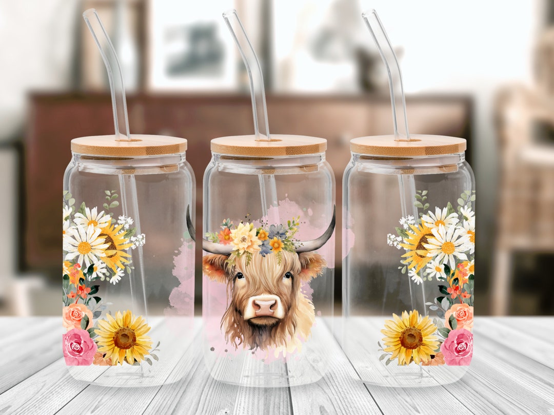 Highland Cow Glass Cup, Rancher Mom Mothers Day Gift, Cow Lovers ...