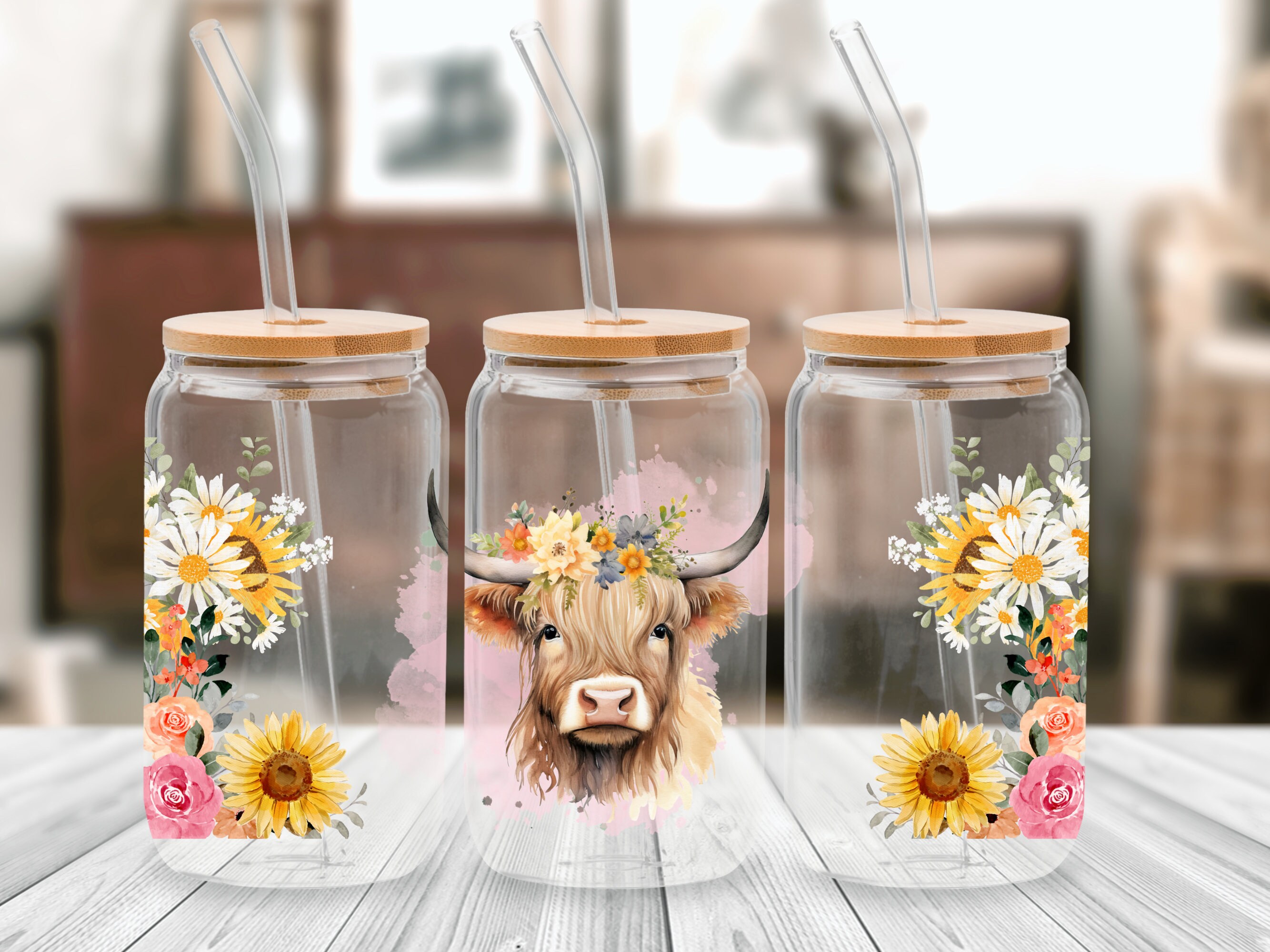 Highland Cow Glass Cup, Rancher Mom Mothers Day Gift, Cow Lovers ...