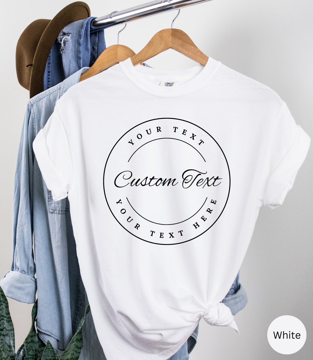 Personalized Your Text Here Oversized Comfort Color Shirt, Custom ...