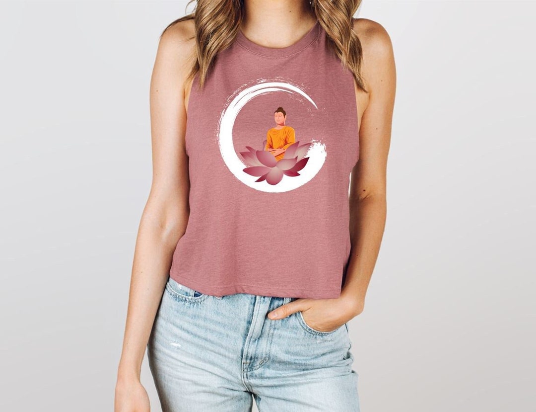 Enso Circle Lotus Flower Workout Gym Shirt, Racerback Yoga Shirt ...