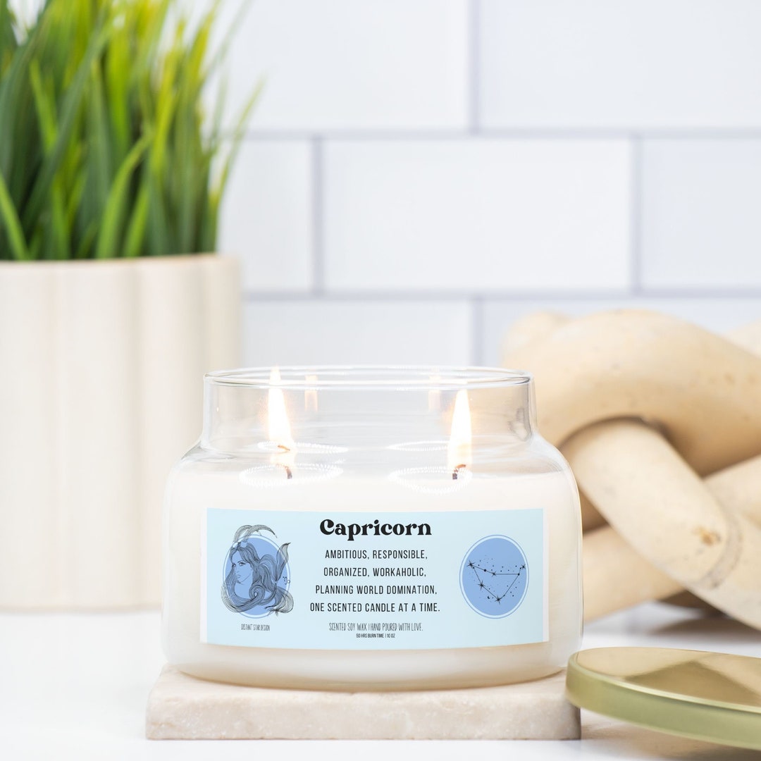 Customized Candle Capricorn Star Sign, BFF Zodiac Gift, Star Sign Gift ...