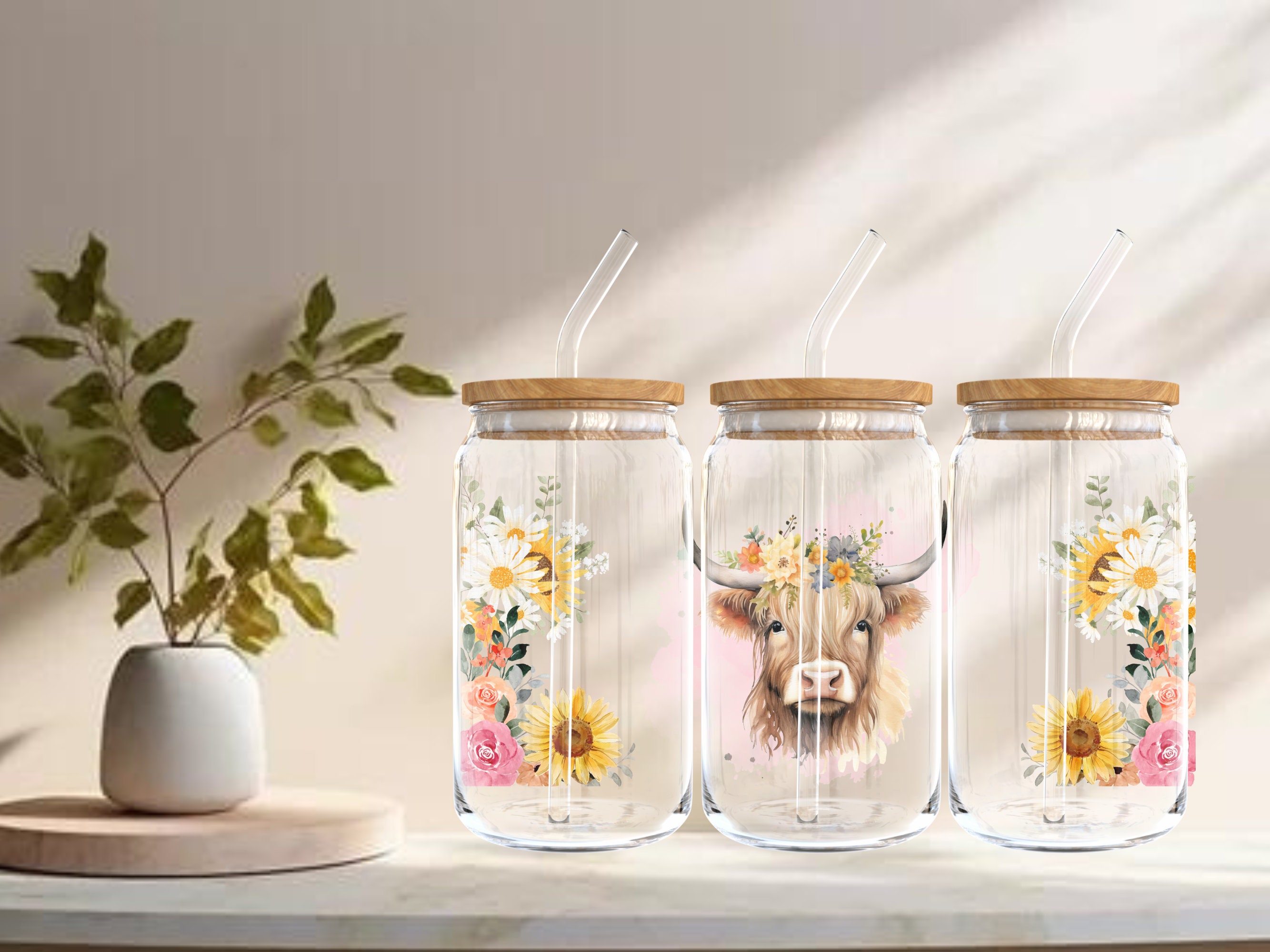 Highland Cow Glass Cup, Rancher Mom Mothers Day Gift, Cow Lovers ...