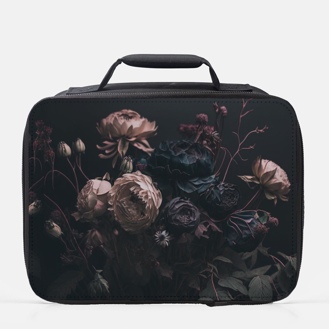 Gothic Floral Lunch Box, Insulated Thermal Lunch Bag, Small Tote Lunch ...