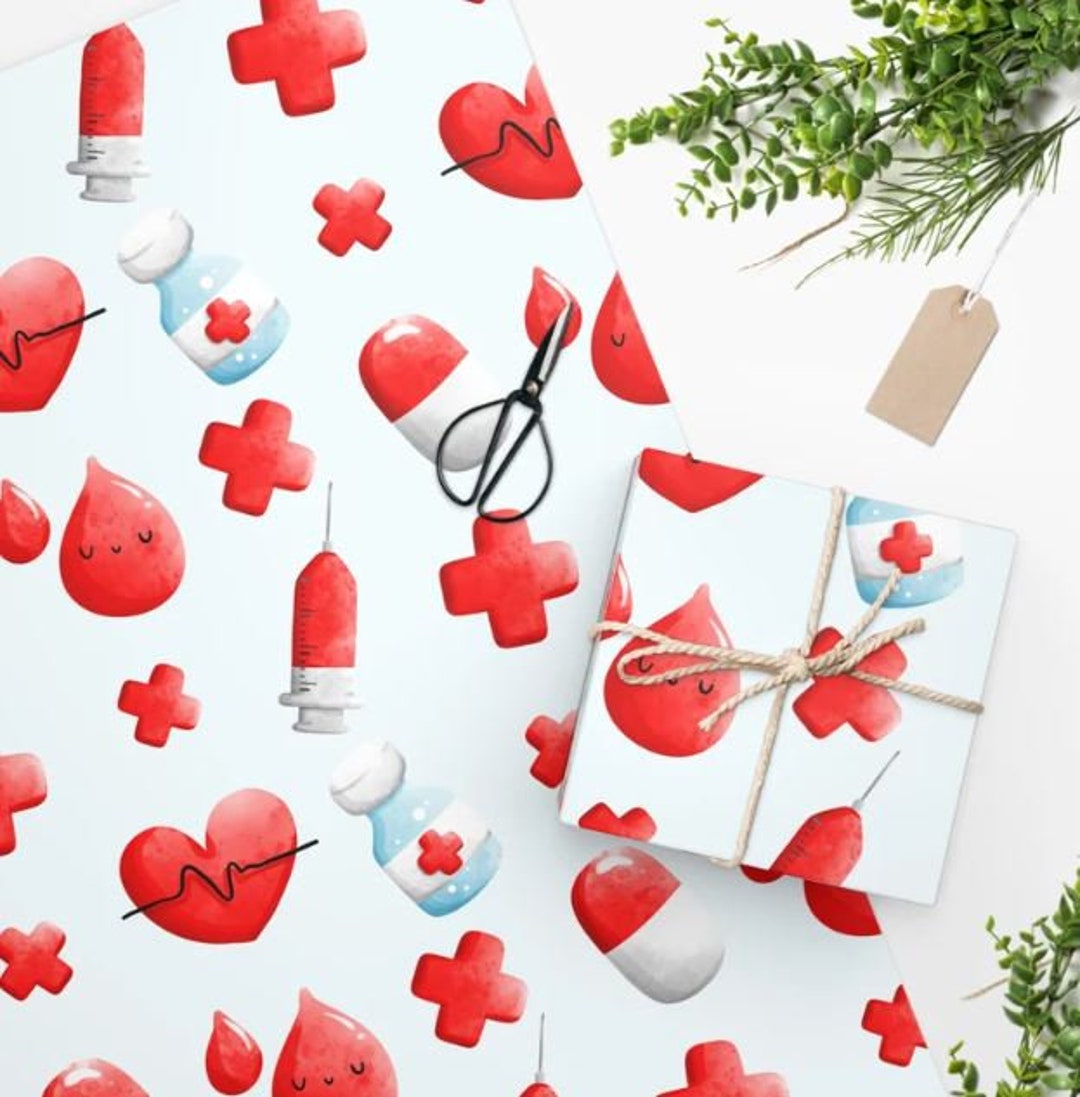 Eco-friendly Unique Wrapping Paper for Nurse or Doctor, Medical Gift ...