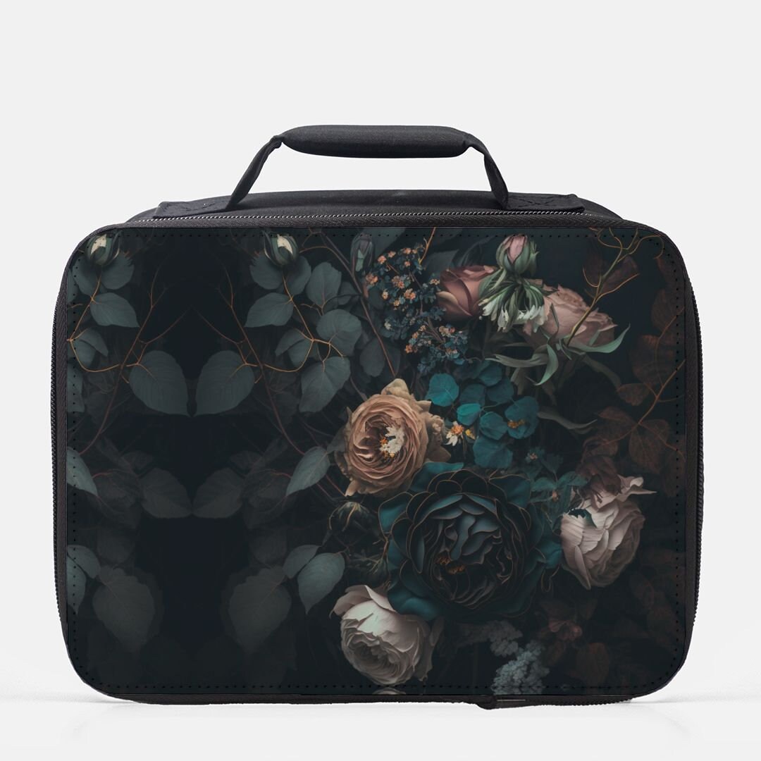 Gothic Floral Lunch Box, Insulated Thermal Lunch Bag, Small Tote Lunch ...