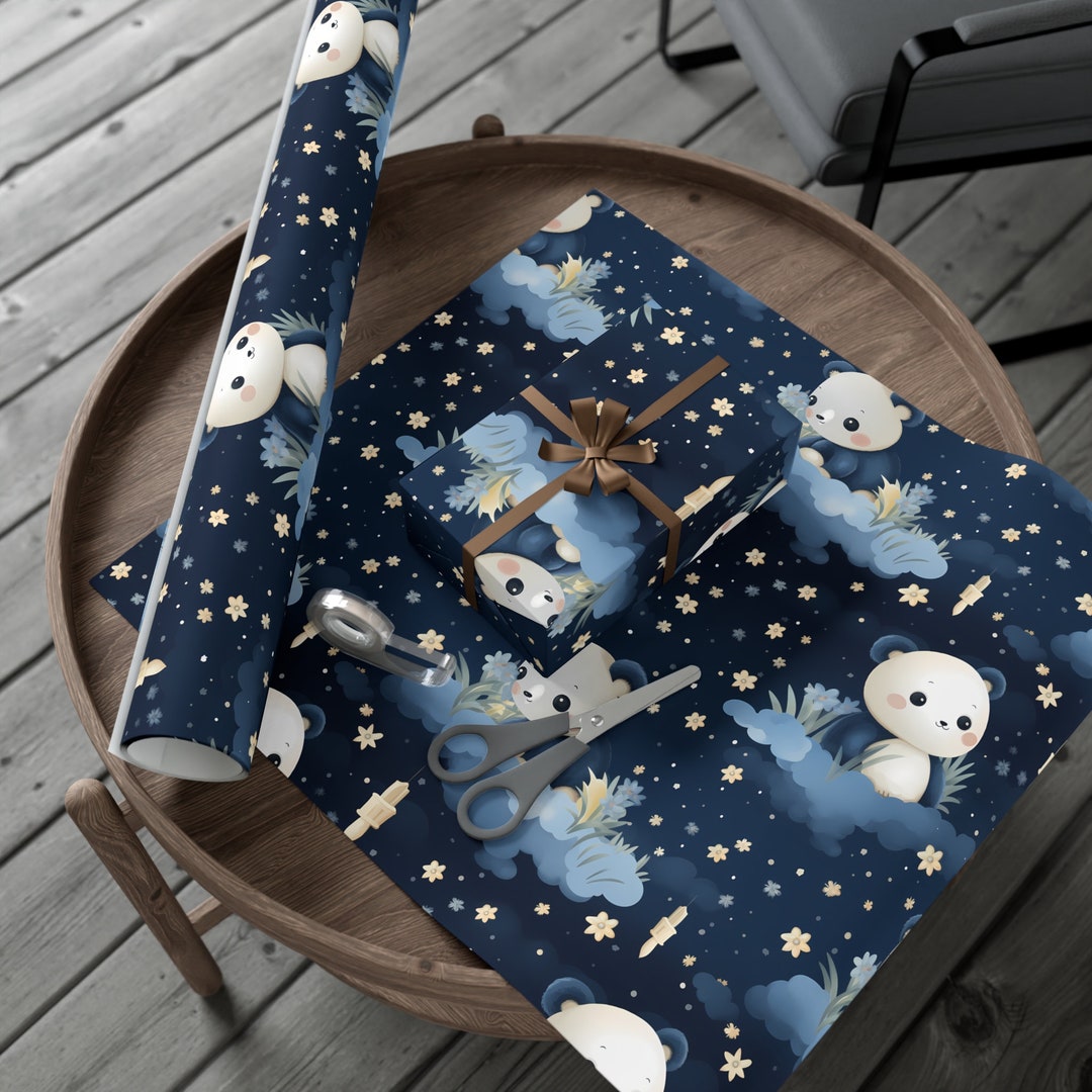 Eco-friendly Kawaii Panda Wrapping Paper, Baby Gift Wrap, Panda Lovers ...