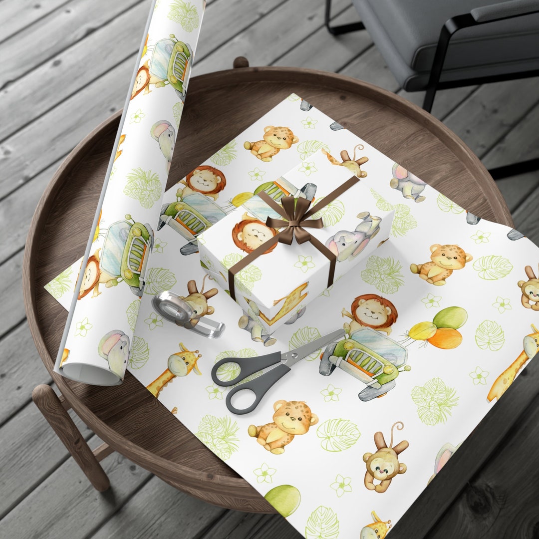 Eco-friendly Safari Wrapping Paper, Wild One Themed Wrapping Paper ...