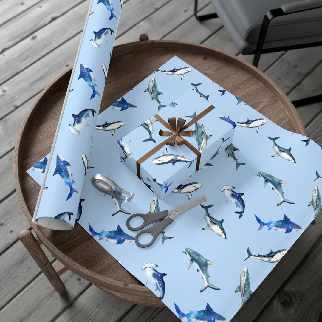 Eco-friendly Ocean Themed Wrapping Paper, Whale Shark Themed Gift Wrap ...