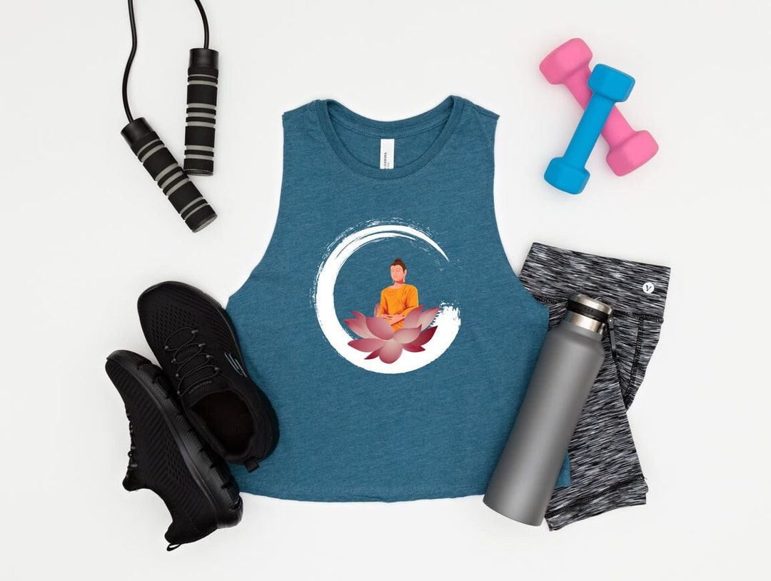Lotus Flower Enso Circle Yoga Top, Shirt, Zen Meditation Shirt, Gifts ...