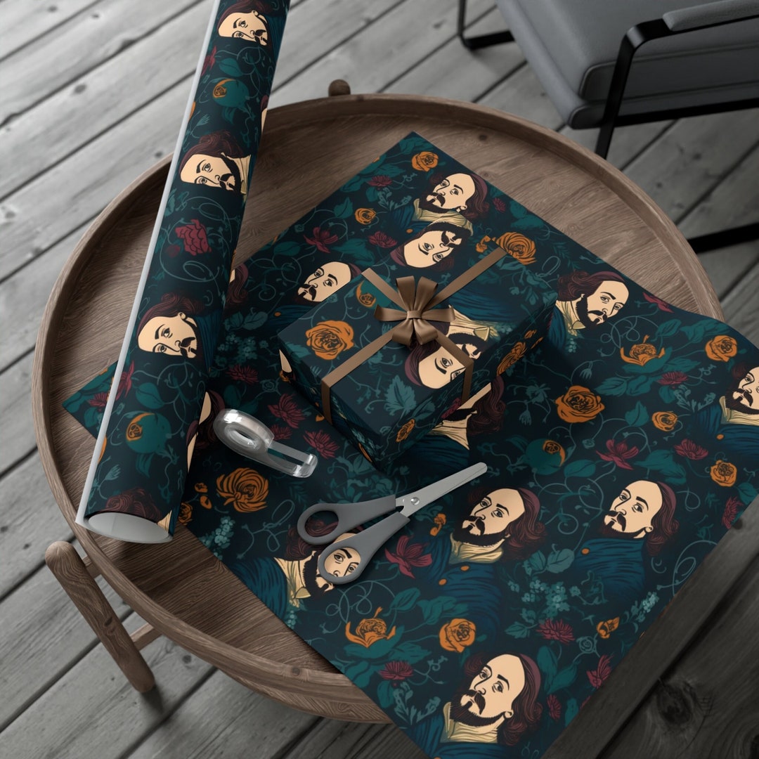 Shakespeare Wrapping Paper, Dark Academia Wrapping Paper, Gothic Gift ...