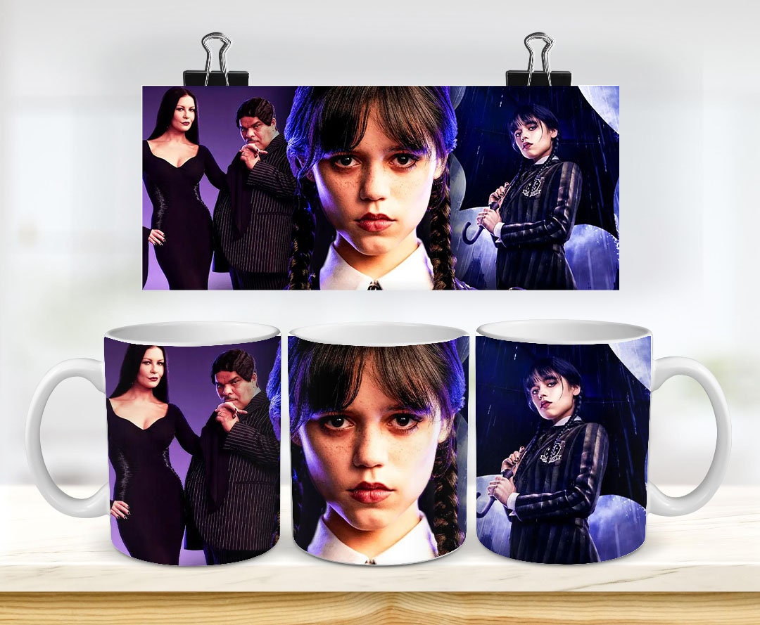 11 & 15 Oz Wednesday Addams Mug Sublimation Mug Template Cricut Mug ...