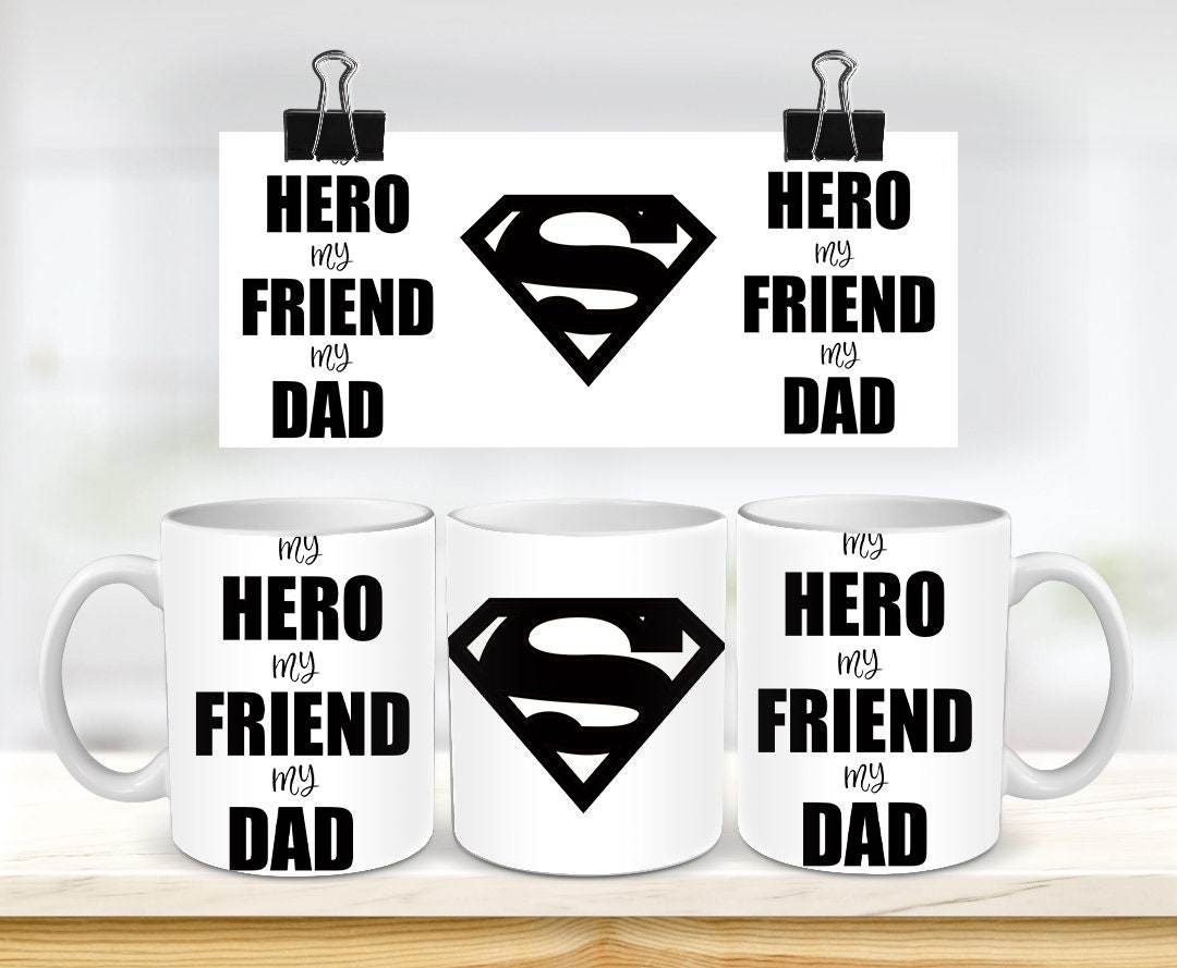 11 & 15 Oz Dad Sublimation Mug Template - Cricut Mug Press Sublimation ...
