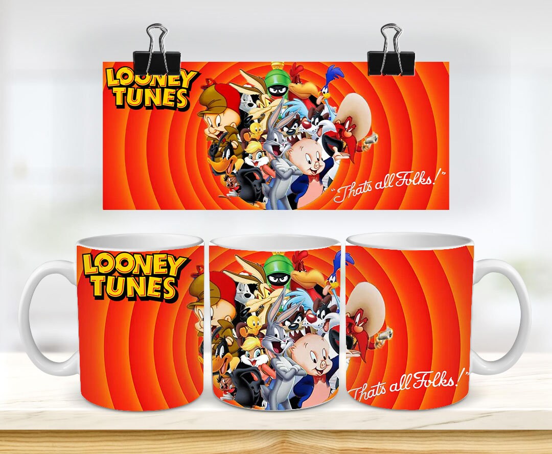 11 & 15 Oz Looney Tunes Mug Sublimation Mug Template - Cricut Mug Press ...