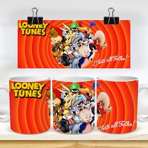 11 & 15 Oz Looney Tunes Mug Sublimation Mug Template - Cricut Mug Press ...
