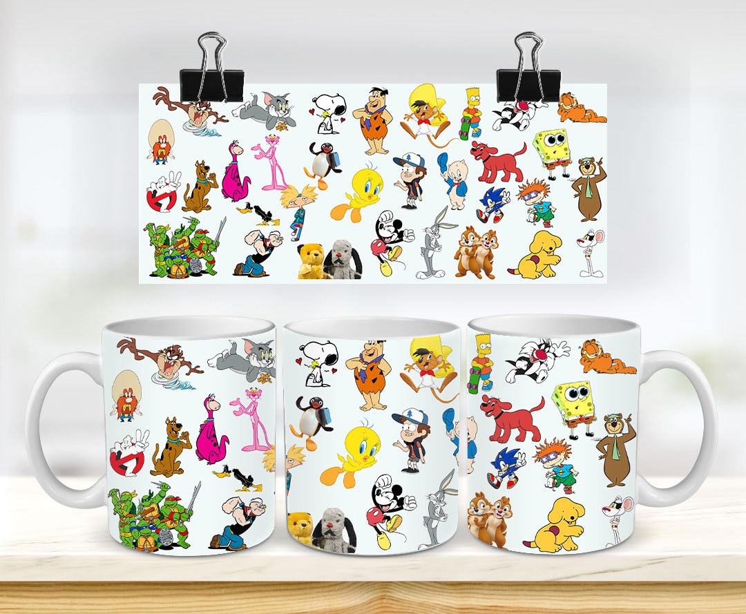 11 & 15 Oz Classic Cartoon Mug Sublimation Mug Template - Etsy