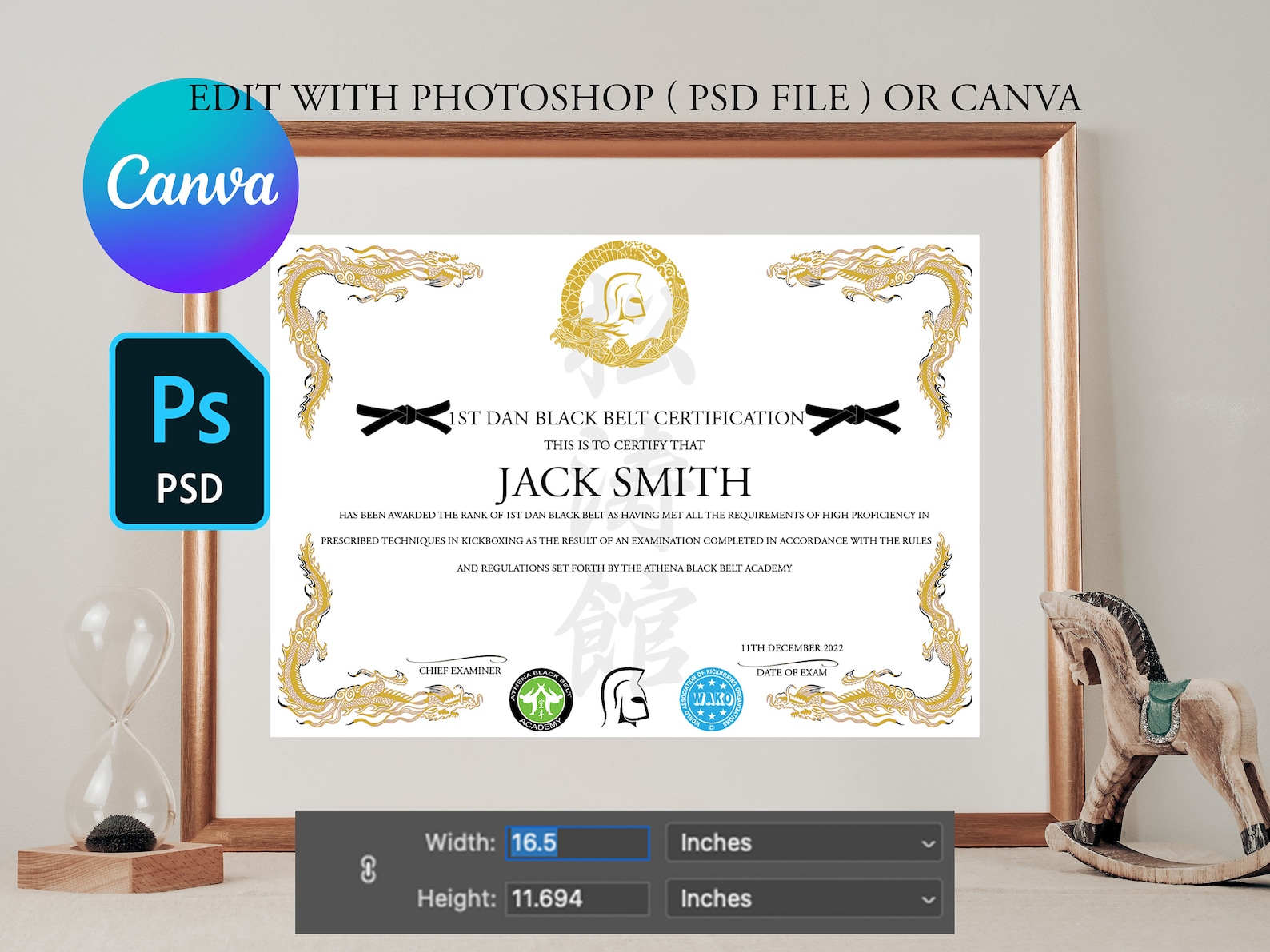 Editable Karate Martial Arts Certificate Template With Photo. Award ...