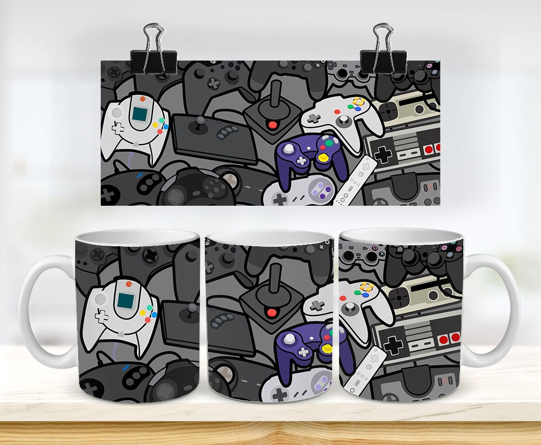11 & 15 Oz Gaming Controller Sublimation Mug Template - Cricut Mug ...