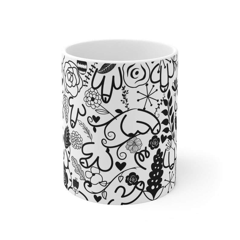 11 & 15 Oz Flower Willy Mug Sublimation Mug Template Cricut - Etsy