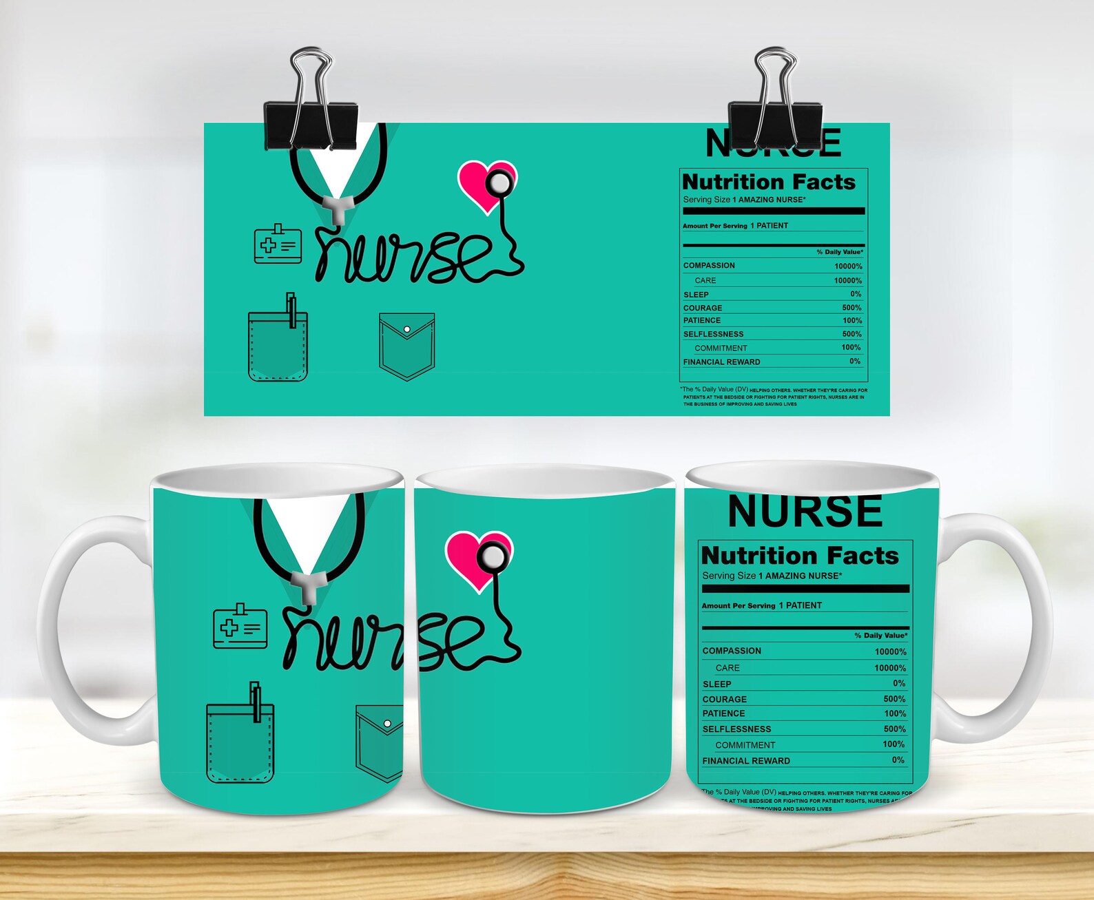 Nurse Life Mug Sublimation Design Template -mug Sublimation Designs ...