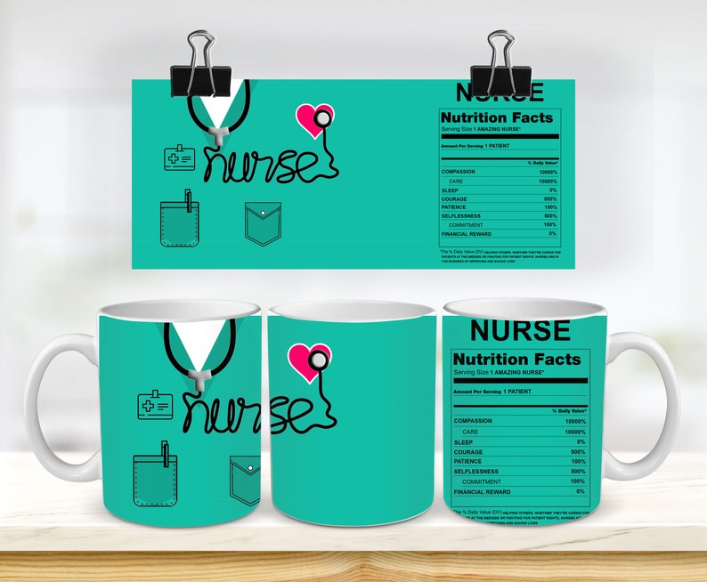 Nurse Life Mug Sublimation Design Template -mug Sublimation Designs ...