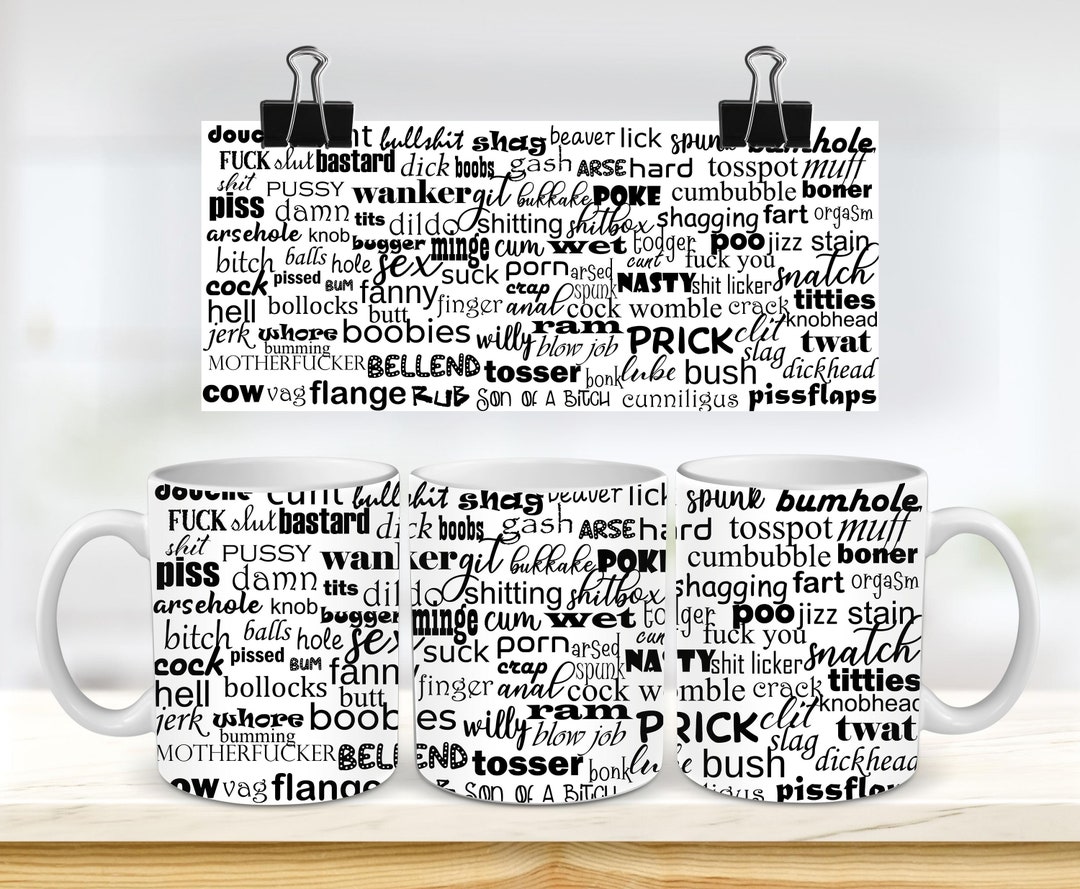 11 & 15 Oz Rude Words Sublimation Mug Template - Cricut Mug Press ...