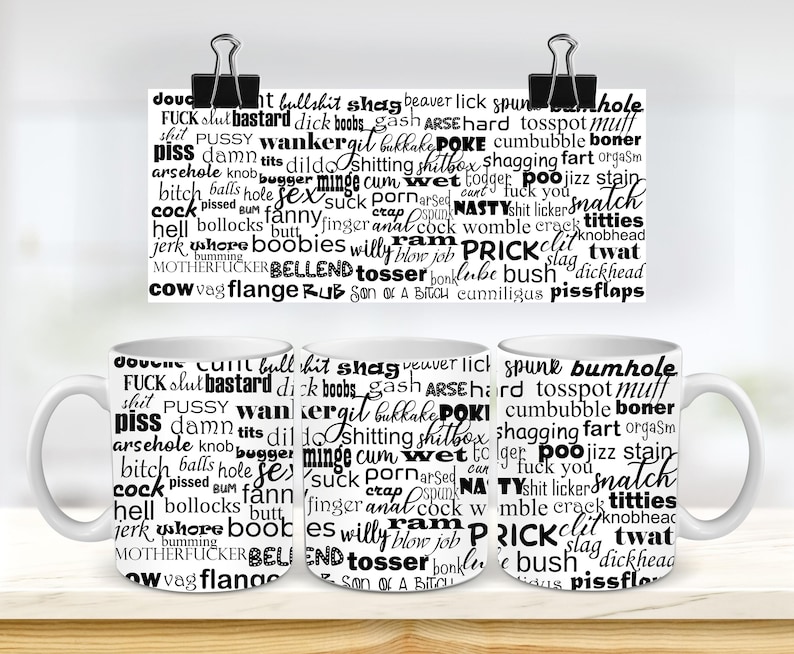 11 & 15 Oz Rude Words Sublimation Mug Template Cricut Mug - Etsy