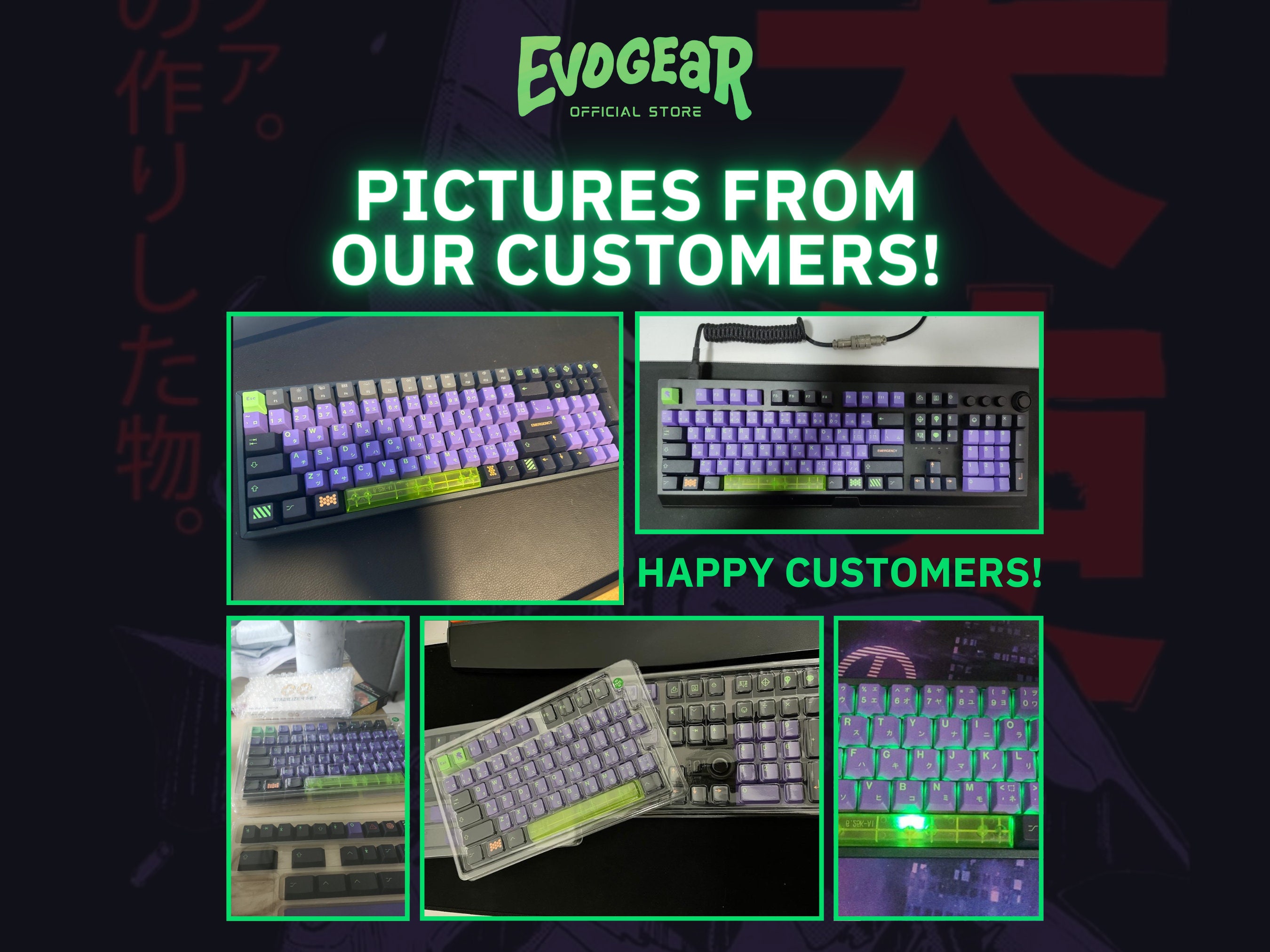 EVA evangelion Keycaps Japanese Keycaps Cherry Profile PBT Dye-sub ...