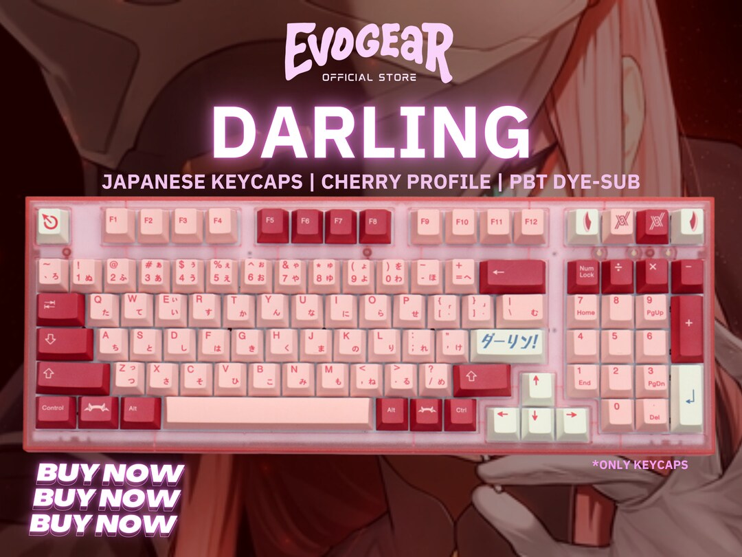Darling Keycaps | Japanese Keycaps | Cherry Profile | PBT Dye-sub | 134 ...