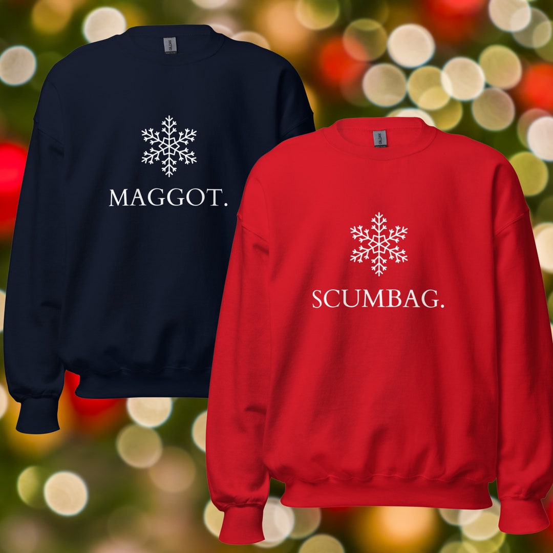 Maggot/scumbag Christmas Jumper Funny Christmas Jumper - Etsy