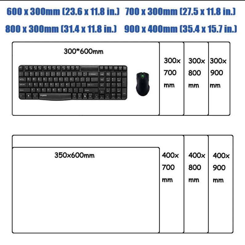Dragon Large Keyboard and Mouse Pad | Office Laptop Mat | Soft Anti ...