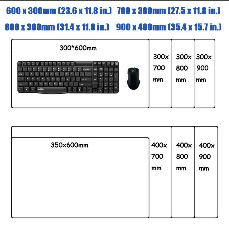 Dragon Large Keyboard and Mouse Pad | Office Laptop Mat | Soft Anti ...