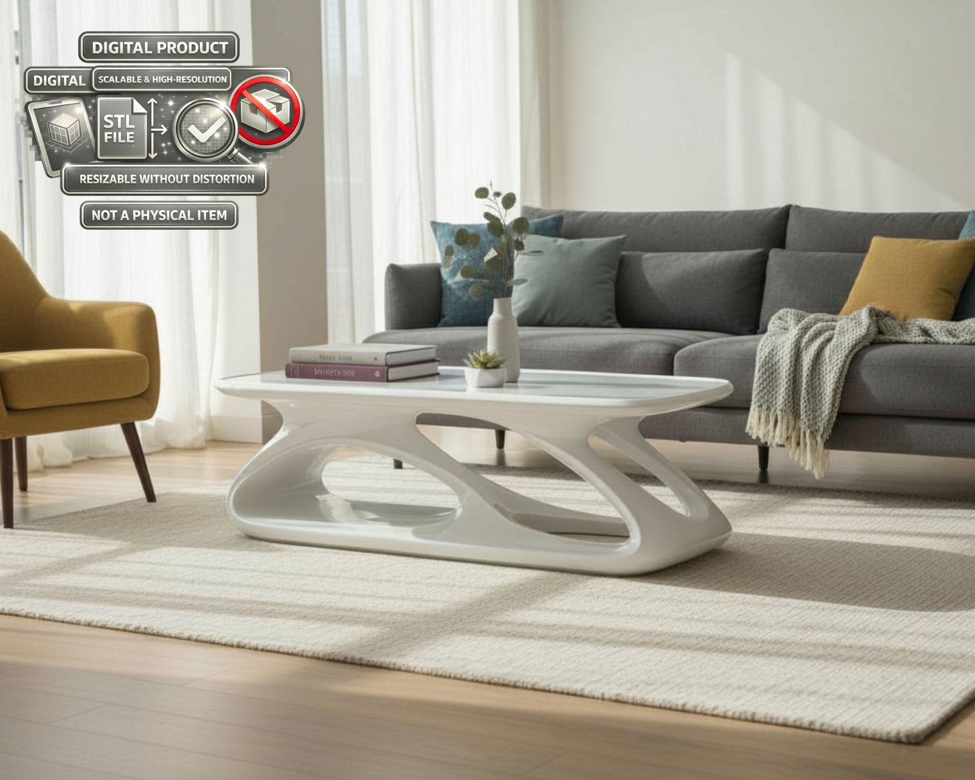 Modern Coffee Table STL – 3D Printable Futuristic Furniture Design - Etsy