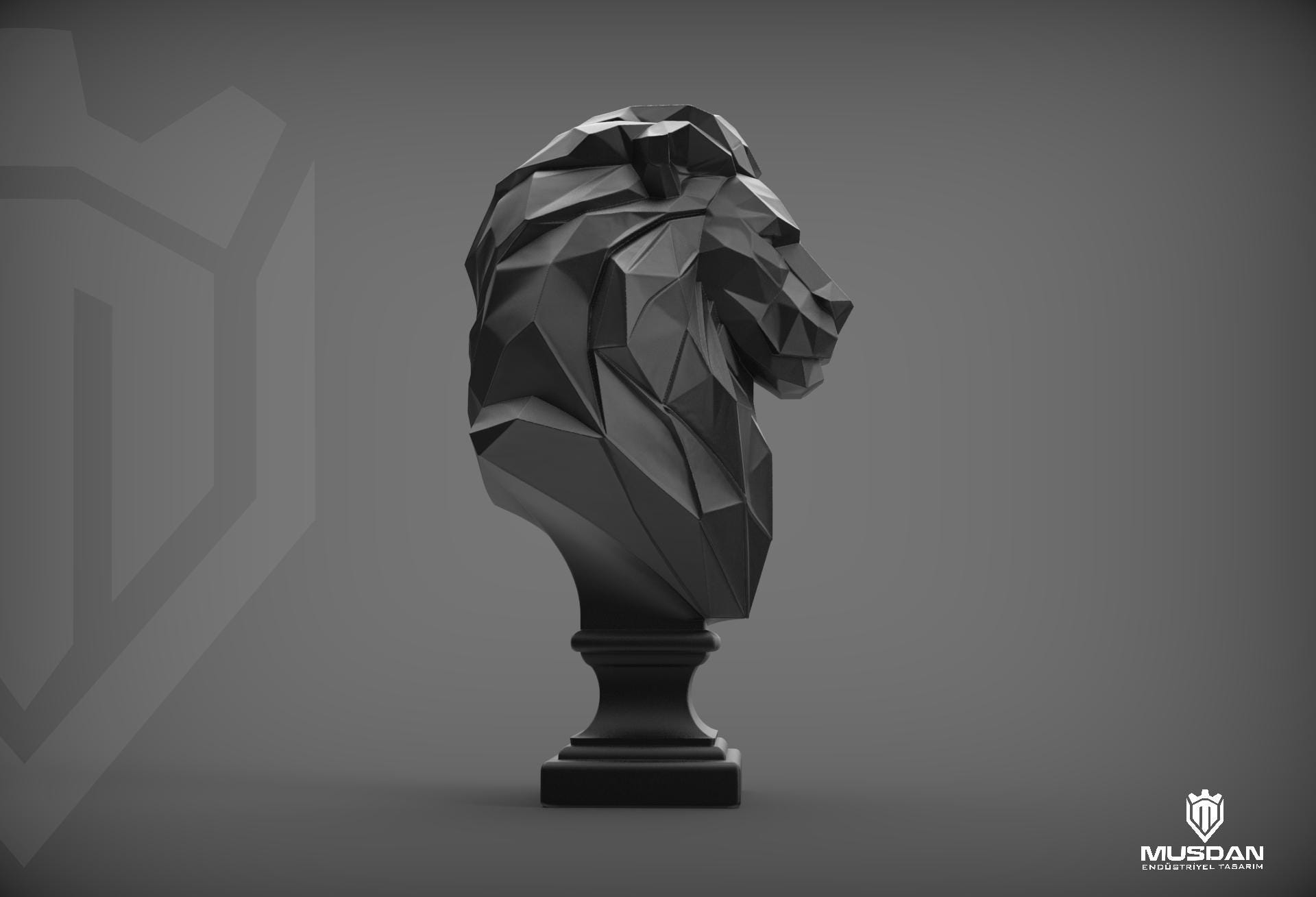 Low Poly Lion Bust Modern Geometric Sculpture for 3D Printing – Special ...