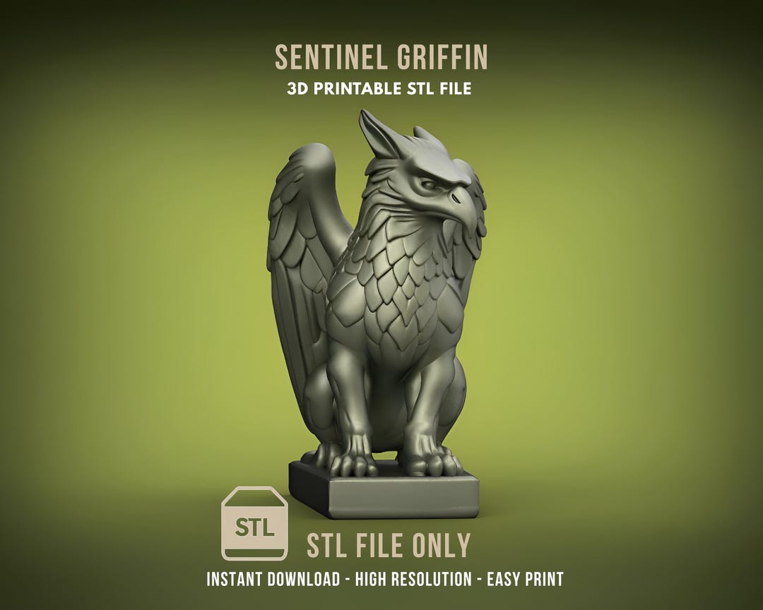 Sentinel Griffin Mythical Guardian Statue 3D STL Printable – Special ...