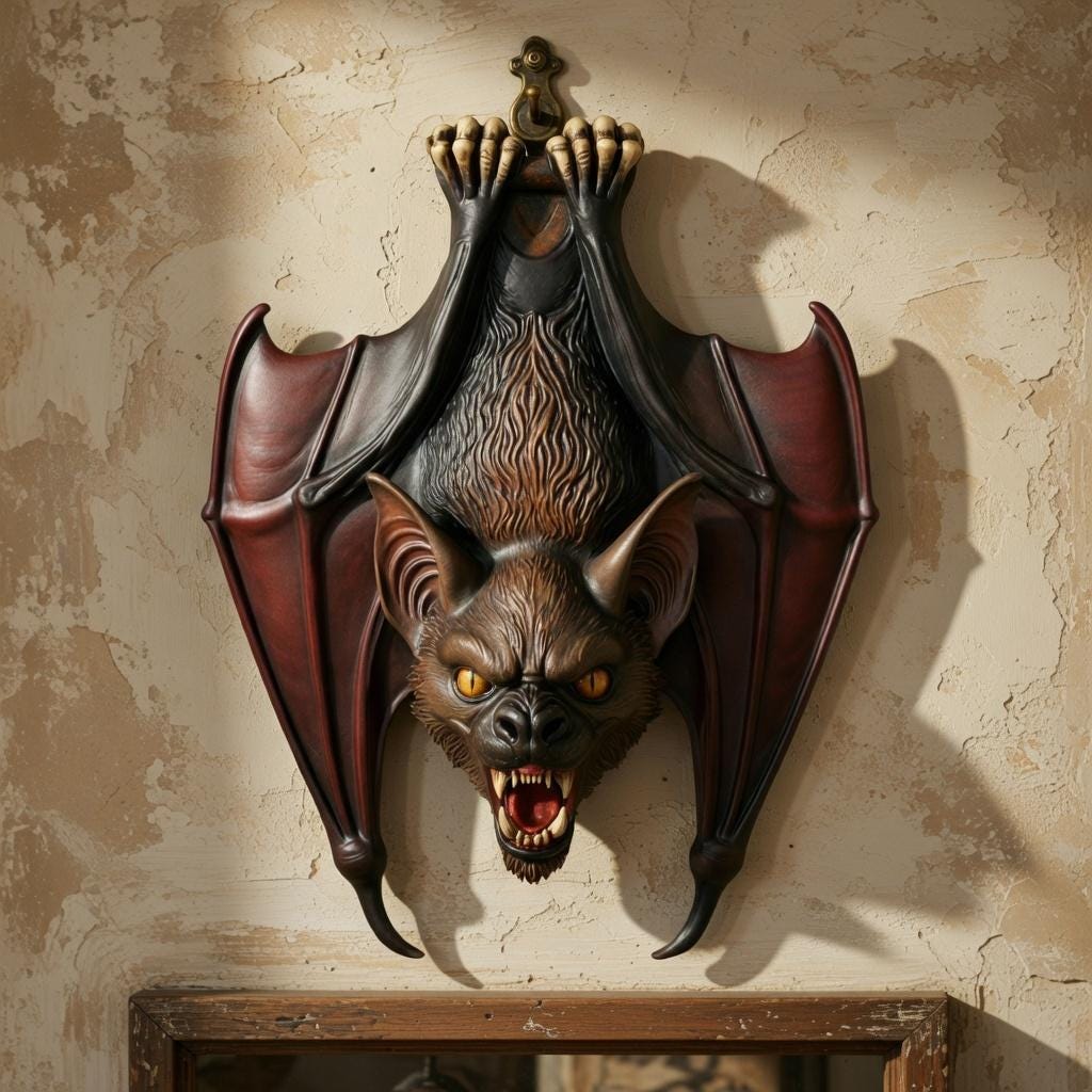 Hanging Bat Wall Decor – 3D Printed Gothic Halloween Decoration - Etsy