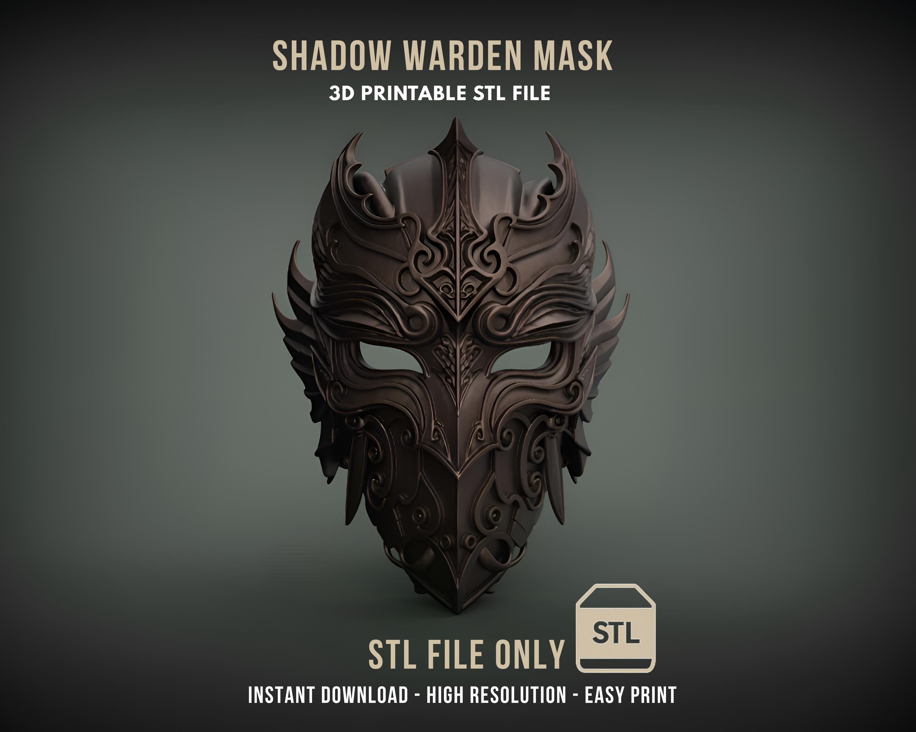 Shadow Warden Mask – 3D Printable STL File - Etsy