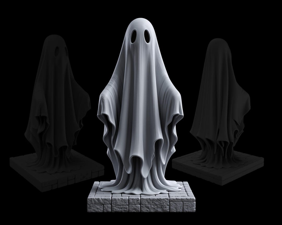 The Classic Ghost Halloween 3D Print STL Model - Etsy
