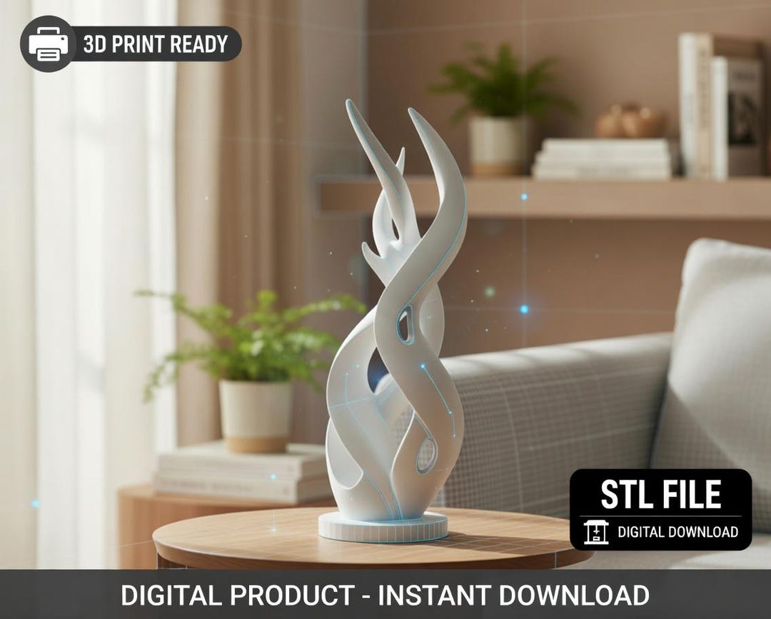 ASCENDRA | Abstract Sculpture STL | Modern Art Decor 3D Print File - Etsy