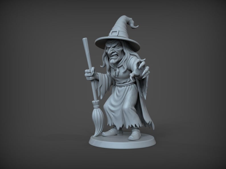 Halloween Witch STL Spooky 3D Printable Figurine - Etsy