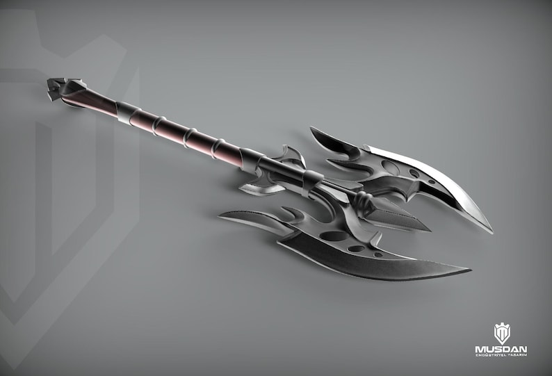 Hellforged Twin-blade Axe – Fantasy 3D Printable Weapon – Special ...