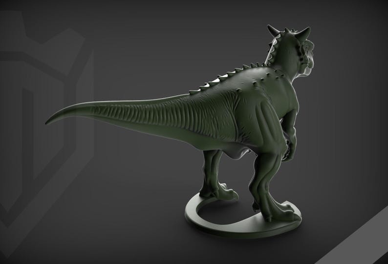 Stylized Carnotaurus Dinosaur Figurine 3D Printable Monster Miniature ...