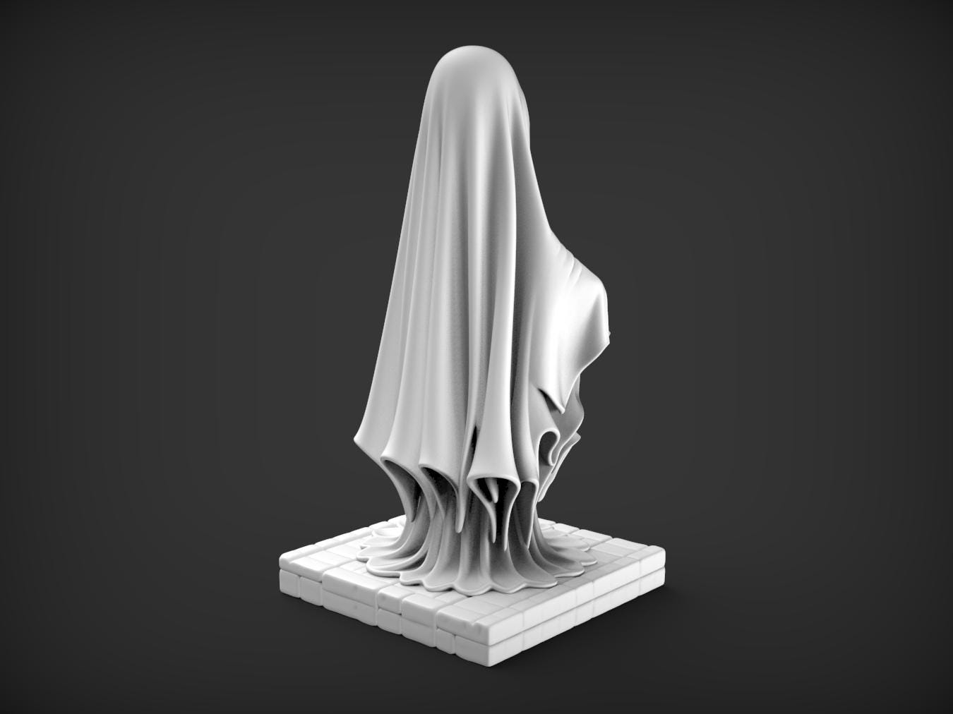 The Classic Ghost Halloween 3D Print STL Model - Etsy