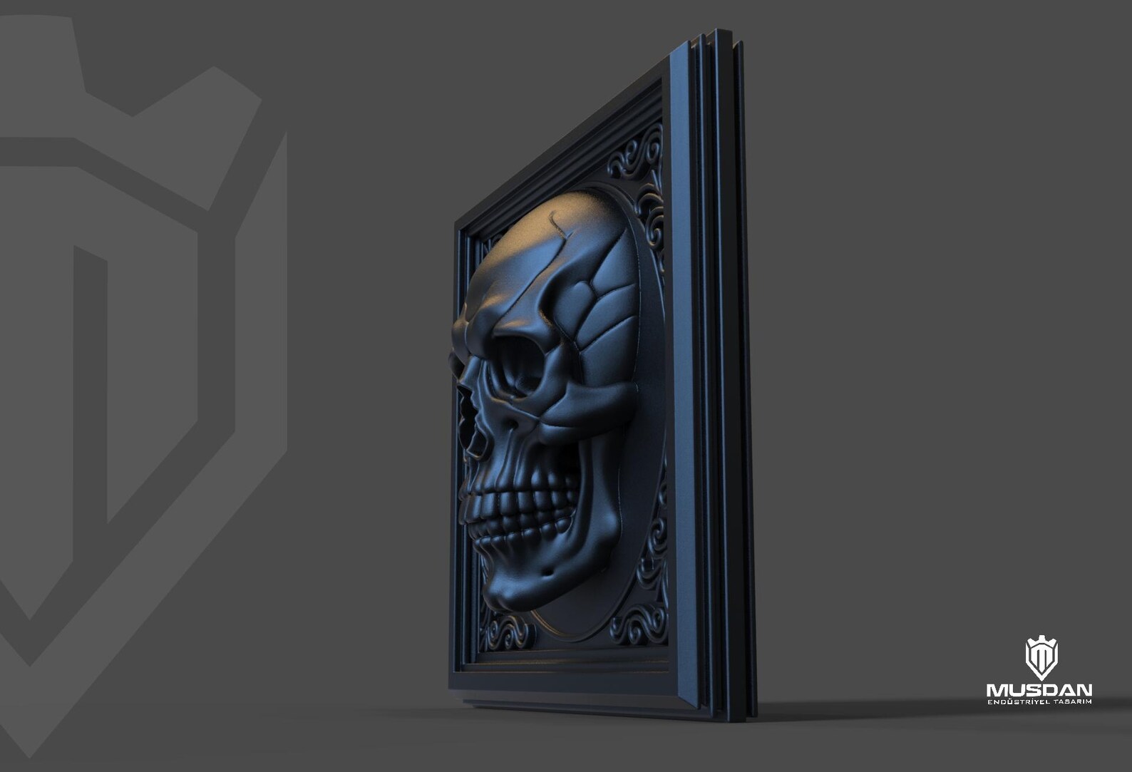 Skull Wall Plaque Gothic Relief STL Special Launch Price - Etsy