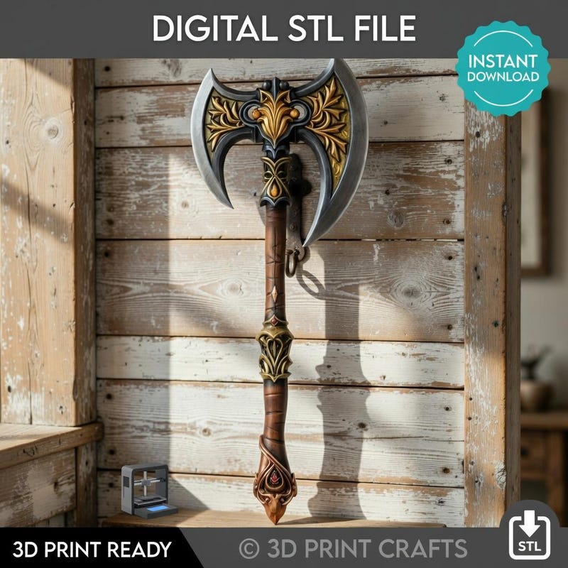 Double Bladed Battle Axe - Etsy