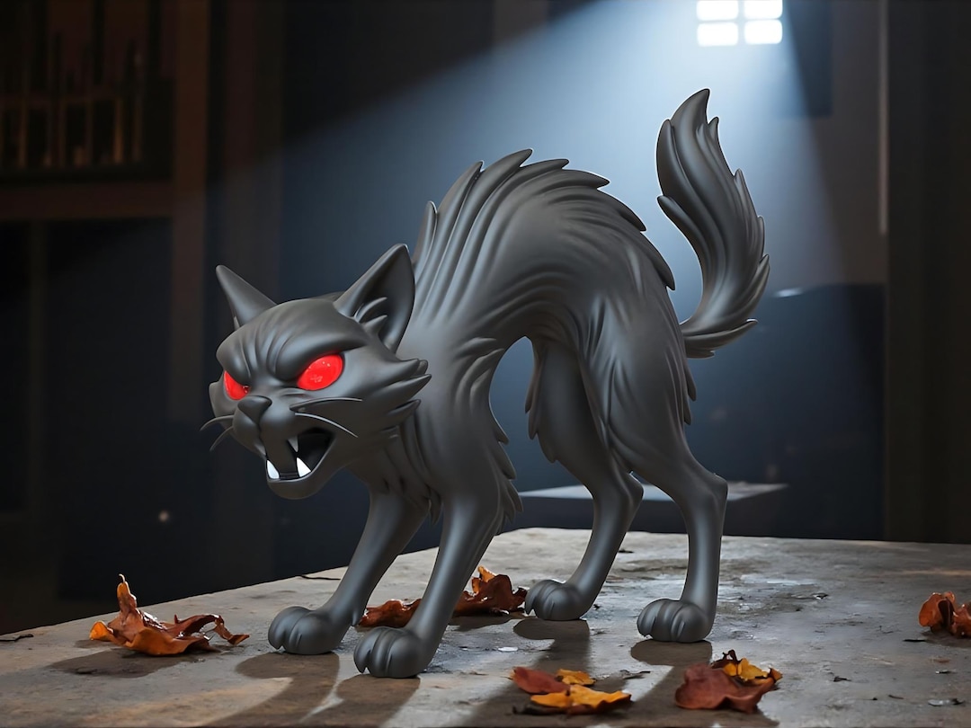 Black Cat STL – Halloween 3D Print Model - Etsy